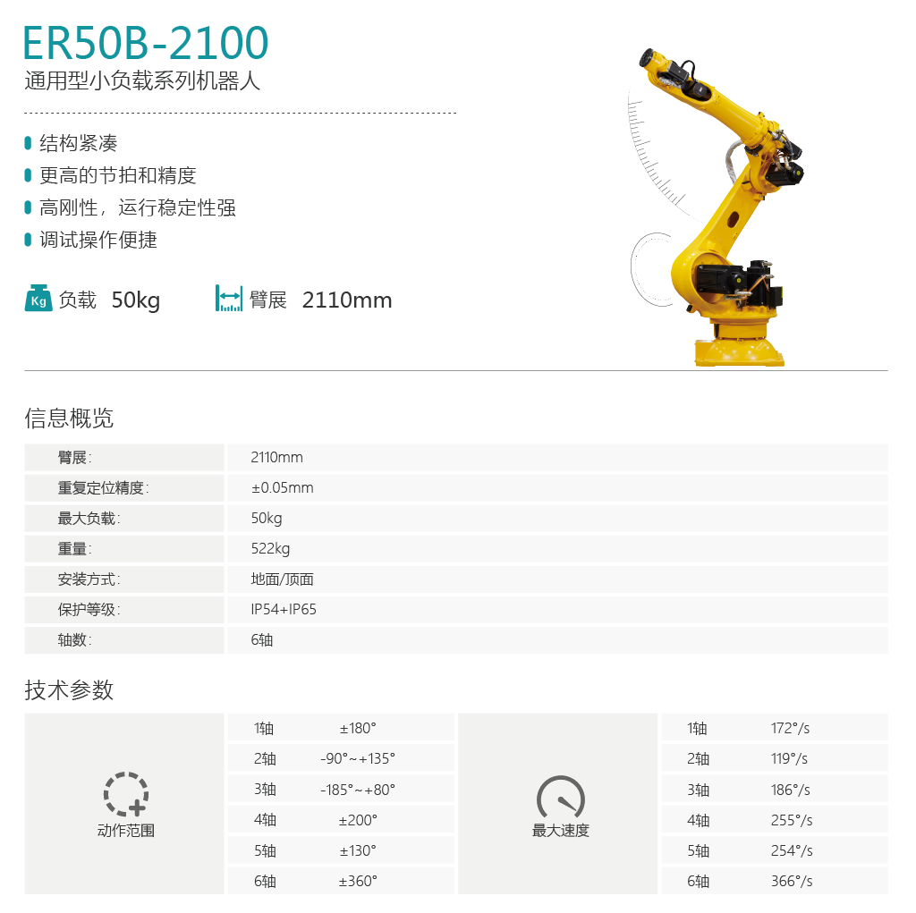 埃斯顿ER50B-2100 国产工业六轴机器人 - 森索工控技术（苏州）有限公司